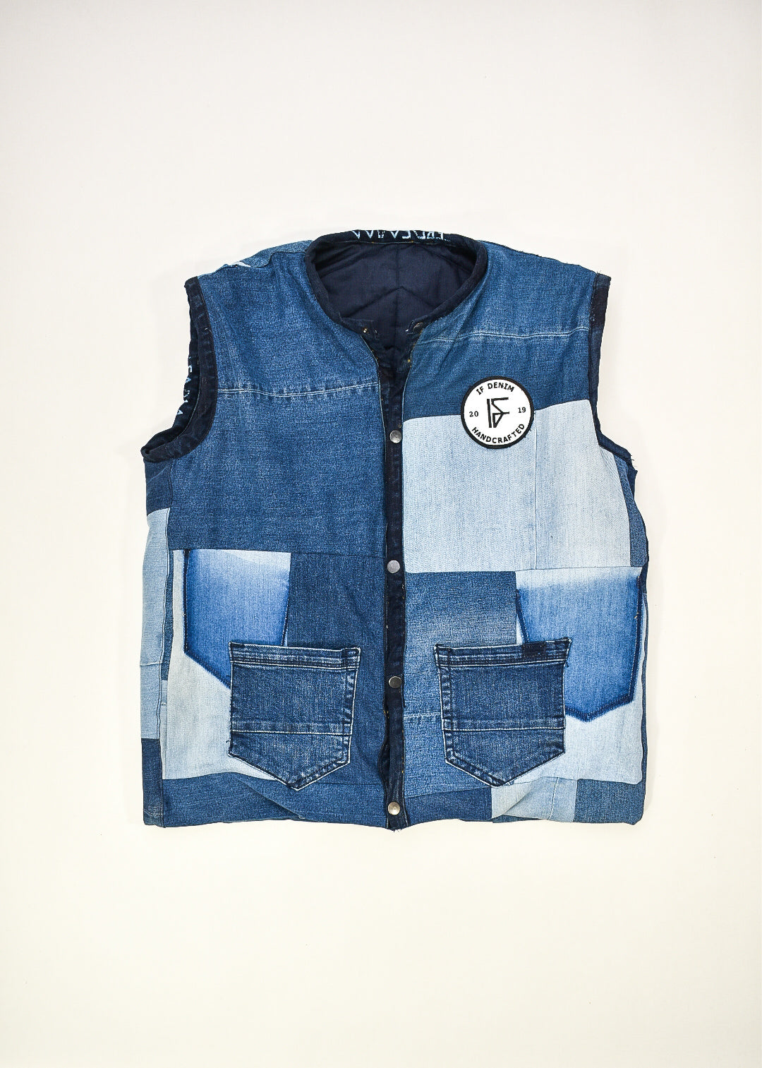 IF DENIM | Sustainable Patchwork Body Vest S